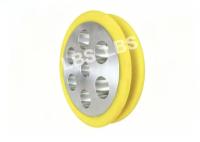 China Multi‑hole Fixed Sheave Aluminum Alloy Yellow Polyurethane For Lifting for sale