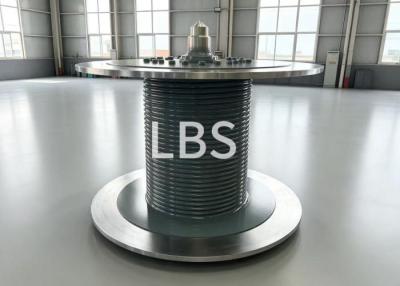 China High‑Capacity 7‑Layer Spooling Lebus Double‑Fold Grooved Winch Drum With Shaft for sale