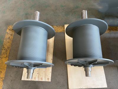 China Stress‑Relieved Welded Luffing Drum Assembly With Lebus Groove High‑Strength Q355B For 12mm Wire Rope for sale