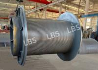 China Double‑Folded Lebus Grooved Winch Drum for Neat Multi‑Layer Wire‑Rope Spooling for sale