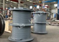 China Bolted-on 60° Folded Lebus Grooved Double Drum for 24mm Wire Rope for sale