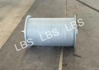 China Right Hand Helical Groove Drum 3 Layers Winding RAL7031 Coating For 10mm Wire Rope for sale