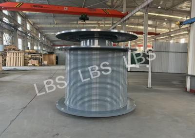 China LBS Lebus Drum Φ18 Wire Rope 5 Layers 45° Right Hand Groove for sale