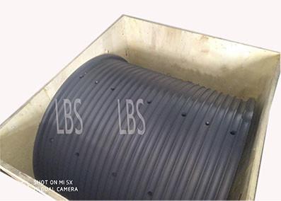 China Diameter 830 And Length 1150 LBS Grooved Drum Black LBS Split Sleeves for sale