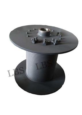 China Carbon Steel Gray Color LBS Grooved Drum And Sleeves For Hoisting / Crane for sale
