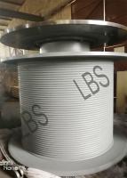 China Steel LBS Grooved Drum with Brake Disc / Large Winch Drum for Tower Crane for sale