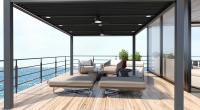 China All Aluminium Louver Blade Pergola 6x4m with Bluetooth Music System - 2.8mm Thick Beams & Posts for sale