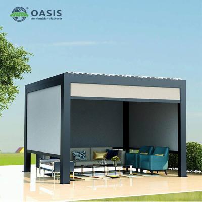 China 3x9x2.8m Outdoor Aluminium Louvered Pergola with 150x150mm Posts and 0-100° Adjustable Blades for Restaurants for sale