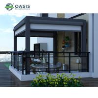 China Custom Outdoor Aluminium Louvered Pergola 150x150mm Posts with 0-100° Adjustable Blades for Restaurants for sale