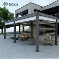 China Heavy Duty Aluminum Louvered Pergola 5m x 5m x 2.8m with Remote Control for Hotels and Commercial Buildings for sale
