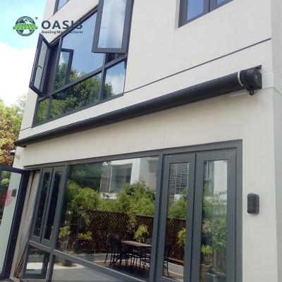 China 3x2.5m Curved Arm Telescopic Retractable Awning with 0-100° Adjustable Angle and Custom Sizes for Outdoor Shading for sale