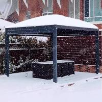 China Fully Sealed Aluminium Louvered Pergola 4000x3000mm Snow Proof Custom for Restaurants for sale