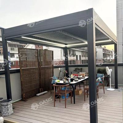 China Heavy Duty Aluminium Louvered Pergola 4000x3000mm with 180x43mm Blades for sale