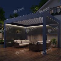 China Motorized Aluminum Louvered Pergola 4m x 3m Weatherproof Custom Size Color 6063T5 for sale