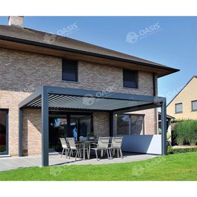 China Motorized Aluminum Louvered Pergola 4000x5000mm 6063T5 Alloy Outdoor for sale