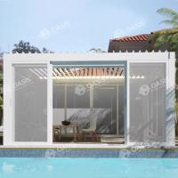 China Aluminum Louvered Pergola 3x6x2.8m Remote Controlled Sun Shading Waterproof Outdoor for sale
