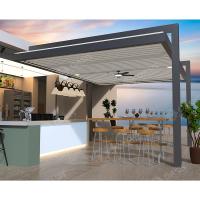China Motorized Aluminum Louvered Pergola 4000x5000mm Outdoor Waterproof Patio Roof for sale