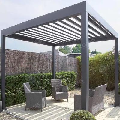 China Aluminum Louvered Pergola 4000x3000mm Outdoor Canopy with Adjustable Louvers 0-100° for sale