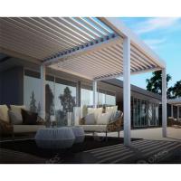 China Aluminum Louvered Pergola 4x6m Outdoor Electric Bioclimatic Gazebo with LED for sale
