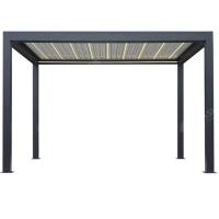 China Motorized Aluminum Louvered Pergola 3x4m Waterproof Outdoor Roof System for Garden Terrace for sale