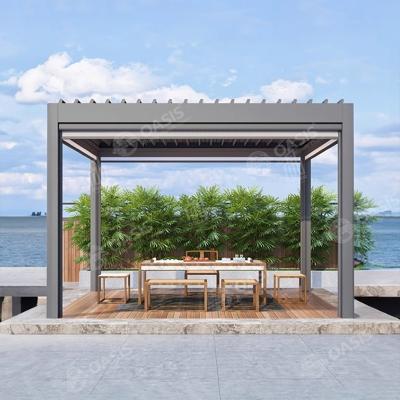 China OASIS L001 Hand Crank Light Duty Aluminium Pergola - 6063-T5 Alloy, Powder Coated Gazebo for Outdoor Shade for sale