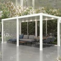 China Electric Louver Aluminum Pergola 4000×6000×2800mm with 0-100° Adjustable Blades and 10-Year Warranty for sale