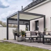 China Bioclimatic Motorized Aluminum Pergola with 0-100° Adjustable Louvers & 10-Year Warranty for sale