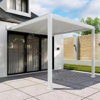 China Waterproof Motorized Aluminum Pergola with 0-100° Adjustable Louvers and 10-Year Warranty for Outdoor Spaces for sale
