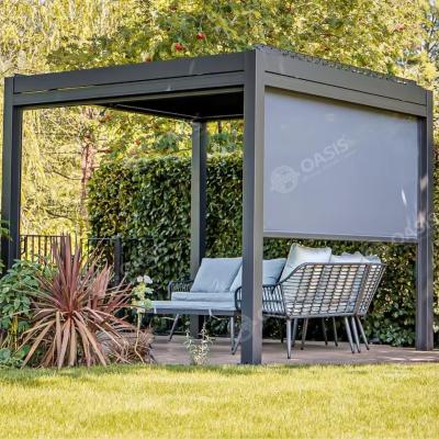 China Motorized Aluminum Pergola with 0-100° Adjustable Louvers - 4000×6000×2800mm Size, 10-Year Warranty for sale