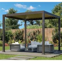 China 7x5M Motorized Aluminum Pergola with 0-100° Adjustable Louvers and 10-Year Warranty for sale