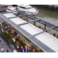 China Motorized Electric Aluminum Pergola with Retractable Canopy - 100mm Posts, 110V/220V Motor, Custom Sizes for sale