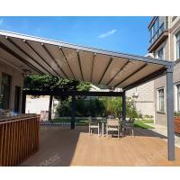 China Outdoor Aluminum Retractable Pergola with Class 6 Wind Resistance - 100mm Posts & 110V/220V Motor Options for sale