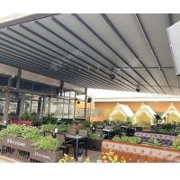 China Aluminium Electric Retractable Roof Pergola with LED Lights | 100mm Posts, Class 6 Wind Resistance, 110V/220V Motor for sale