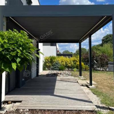 China 3x6x2.8m Motorized Aluminum Louvered Pergola with 150x150mm Posts for Hotels for sale