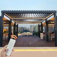 China Custom Waterproof Fully Sealed Aluminium Louvered Pergola 4000x5000mm for Restaurants for sale