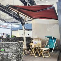 China Aluminum Frame Electric Retractable Awning Full Cassette Box Sun Shade 0-100 Degree Angle Custom Size for sale