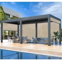 China Motorized Aluminum Louvered Pergola 4000x5000mm Waterproof Outdoor Patio Roof for sale