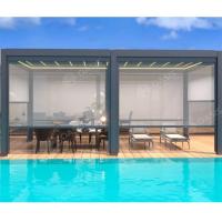China Heavy Duty Aluminum Pergola with Electric Louvers 6063T5 150x150mm Post for sale