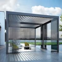 China Aluminum Louvered Pergola 4000x3000mm Adjustable Roof Gazebo Powder Coated Rust Resistant for sale