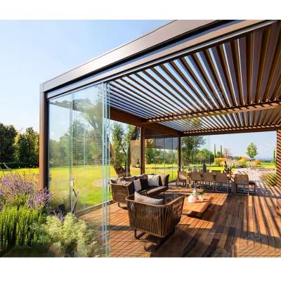 China Motorized Aluminum Louvered Pergola 4000x5000mm Outdoor Electric Gazebo for Mansions for sale