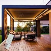 China Freestanding Weatherproof Electric Aluminum Louvered Pergola 4000x3000mm 6063T5 for sale