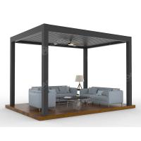 China 3m x 6m Aluminum Electric Louvered Pergola with 150×150mm Posts and 0-100° Adjustable Roof for sale
