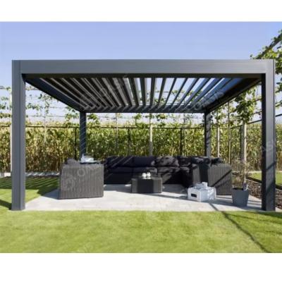 China Hurricane Resistant Motorized Aluminum Louvered Pergola 4mx6m for Backyard for sale
