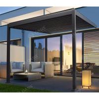 China Electric Motorized Aluminum Louver Pergola 4000x5000mm Remote Control Garden Sun Shade for sale