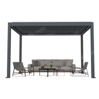 China Motorized Aluminum Louver Pergola 4000x3000mm Rain Proof Balcony Roof System for sale