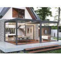 China Motorized Aluminum Louver Pergola 6063T5 150x150mm Post for Outdoor Shade for sale