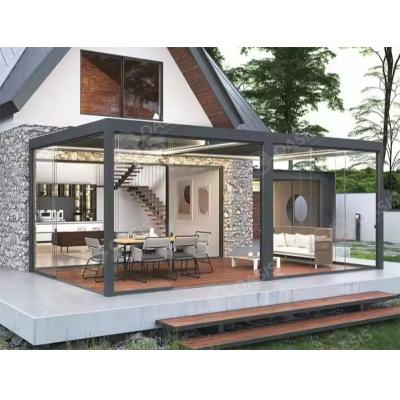 China Motorized Aluminum Louver Pergola 6063T5 150x150mm Post for Outdoor Shade for sale