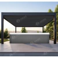 China Motorized Aluminum Louver Pergola 4000x5000mm Rainproof Outdoor Patio Cover for sale