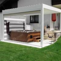 China Motorized Aluminum Louver Pergola 4000x5000mm Outdoor Waterproof Patio Cover for sale