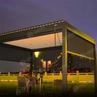 China Motorized Bioclimatic Pergola 3x3m Aluminum Louver Roof Sunshade for Mansions for sale
